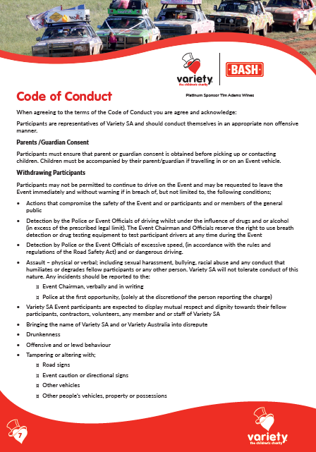 Resources - SA Variety Bash 2025