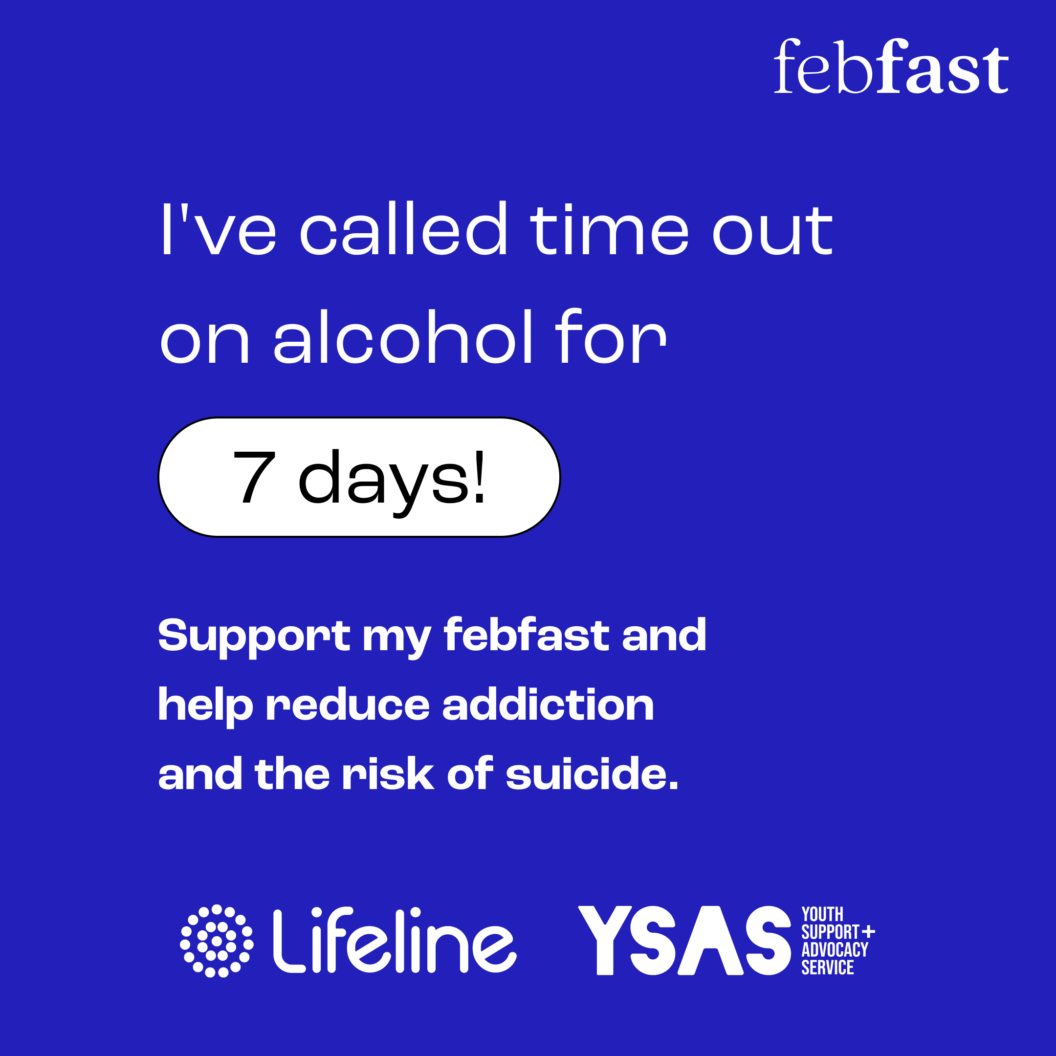Febfast Logo Pause, For A Cause.