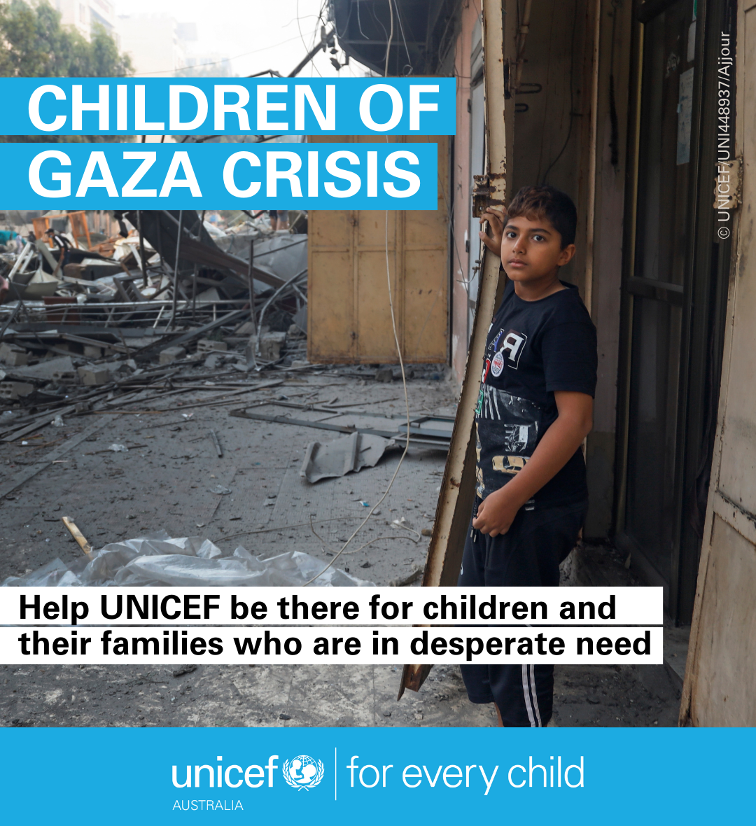 Fundraise for children in Gaza | UNICEF Australia