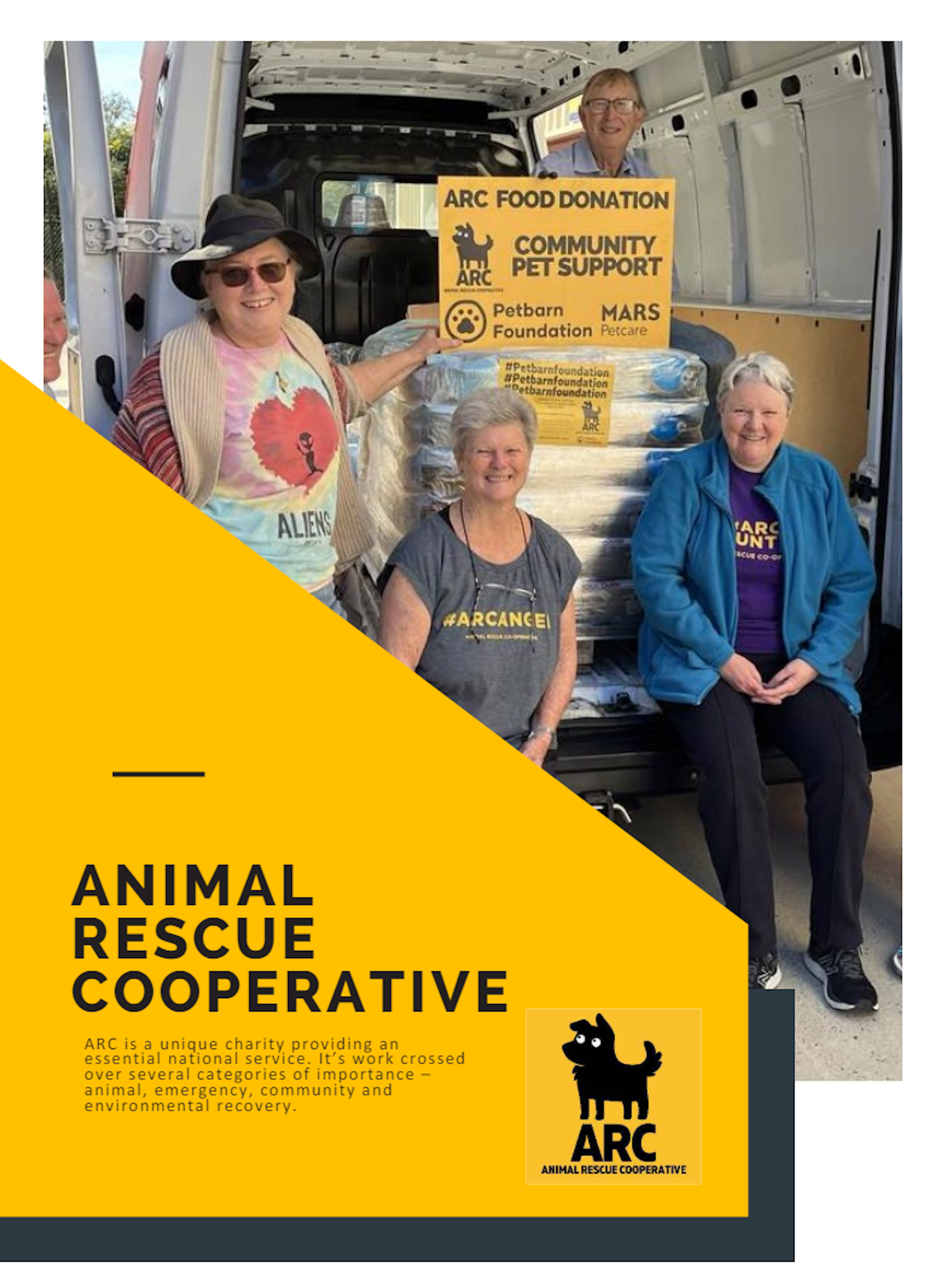 How it works - Chip in. Get food to animals. Help ARC & the craft guild