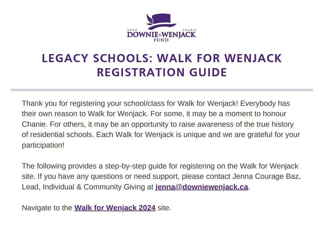 Resources • Walk for Wenjack 2024