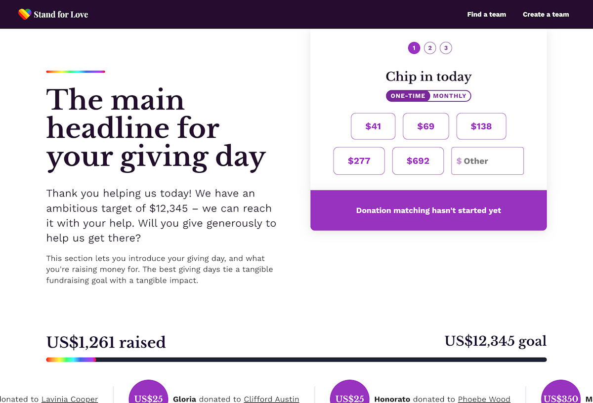 Templates | Raisely: Top Rated Fundraising Platform for Charities and ...